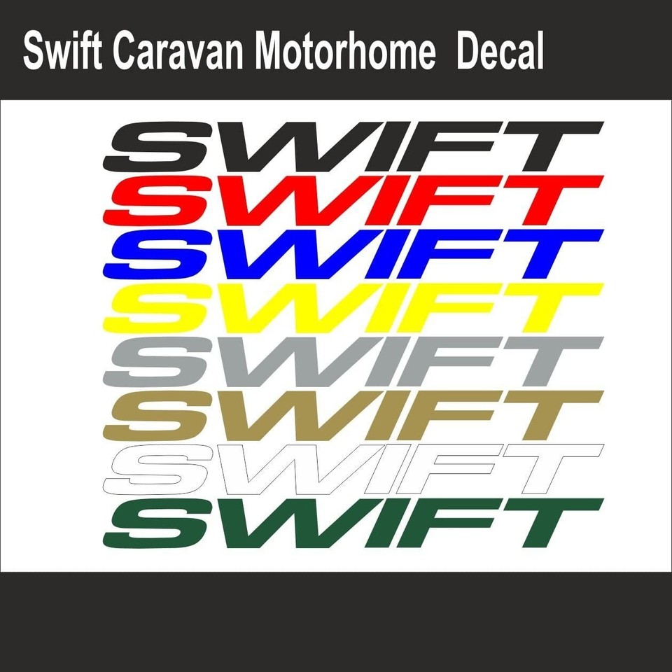 Swift Challenger and Major Caravan Stickers | Front and Back 'Swift ...