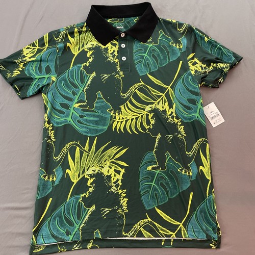NWT Godzilla Polo Shirt Size Small Giant Leaf Design Toho Co NEW | eBay