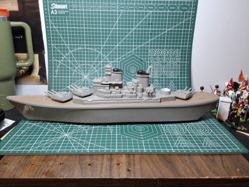 Vintage Strombecker 1980s U.S.S. New Jersey Battleship 5250 Model Ship ...