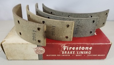 VINTAGE FIRESTONE BRAKE LINING 2051D 1955 1956 NOS 40E | eBay