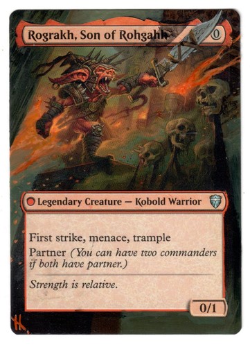 Rograkh Son of Rohgahkh Altered Art MTG Magic cEDH Painted Borderless ...