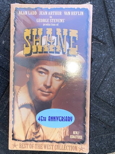 Shane 1952 (VHS, 1992) Brand New Sealed, Western, Alan Ladd, Jean ...
