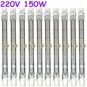 10 HALOGEN LIGHT BULB 220-240V 150W 150 WATT J TYPE T3 118mm (R7s ...