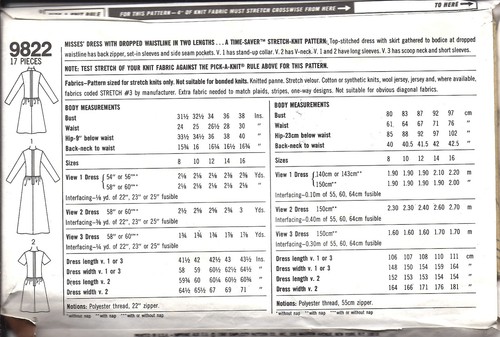 UNCUT Vintage Simplicity Sewing Pattern Misses Dress Dropped Waistline ...