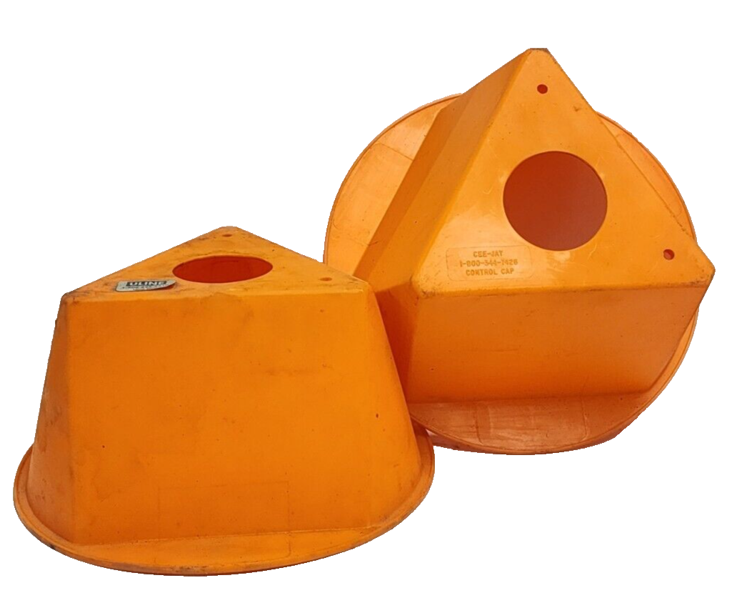 INVENTORY CONTROL CONES (LOT OF 2) 10" DIAMETER 5" HEIGHT 2" DIAMETER ...
