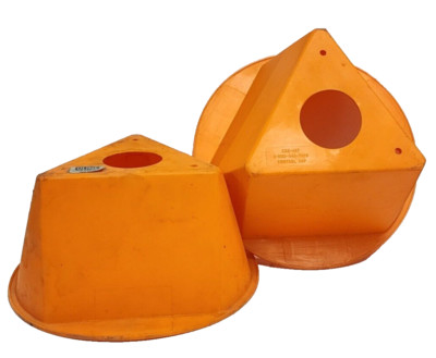 INVENTORY CONTROL CONES (LOT OF 2) 10" DIAMETER 5" HEIGHT 2" DIAMETER ...