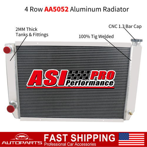4 Row Cooler Radiator fits Heavy Duty Ford/Mopar Style 31"x19"H ...