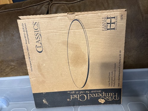 Pampered Chef Stoneware Round Pizza Baking Stone 15" Family Heritage ...