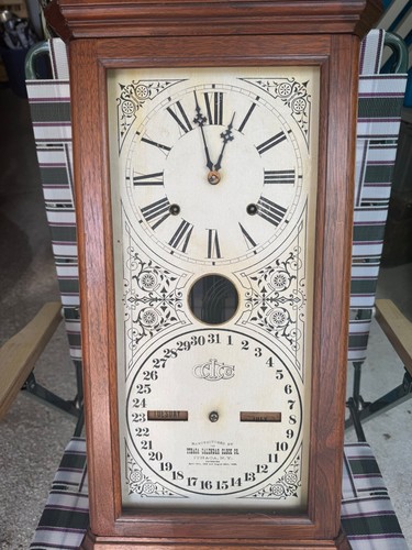 Antique Ithaca Calendar Clock Walnut Wood Parts or Restore 1800’s | eBay