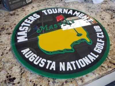 Masters Tournament 3D art sign new Golf men club wood putter course PGA ...
