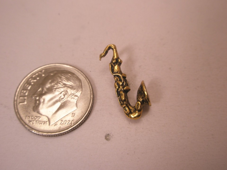 Clarinet Music Instrument Vintage SMALL Tie Tack Lapel Pin band wood ...