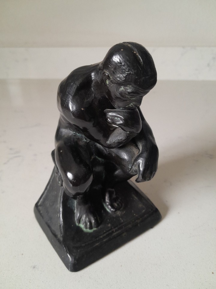 Vintage Rodin's "The Thinker" Heavy Cast Resin Statue Purchased In USSR ...