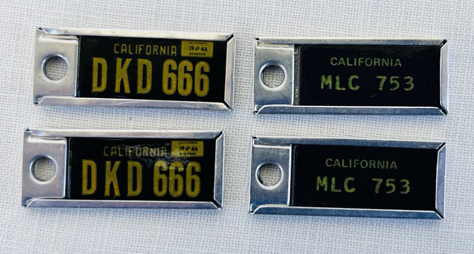 16 California DAV (Disabled American Veteran) Mini License Plate Key ...