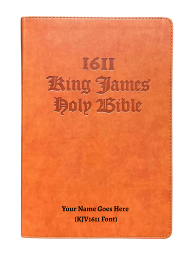 Personalized 1611 KJV Facsimile w/ Apocrypha, Authentic Reproduction - Tan | eBay