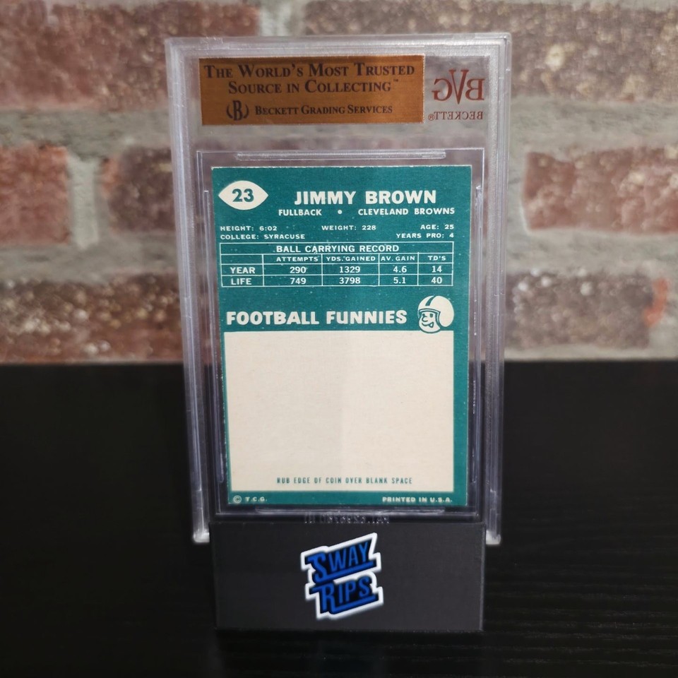 1960 Topps Football #23 Jim Brown HOF Cleveland Browns Third Year Card ...