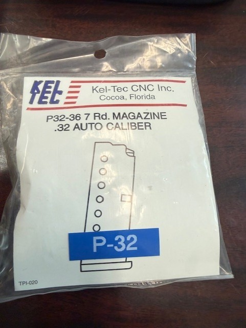 Kel-Tec P-32 new 7 rd mag! Factory Box, Safety Instruction, Owners ...