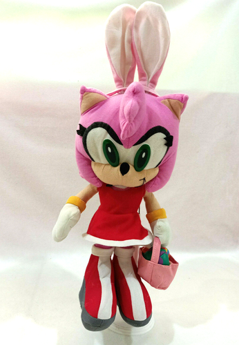 Amy Rose Bunny Sonic Hedgehog Happy Easter Mascot 13" Plush Toy Network ...