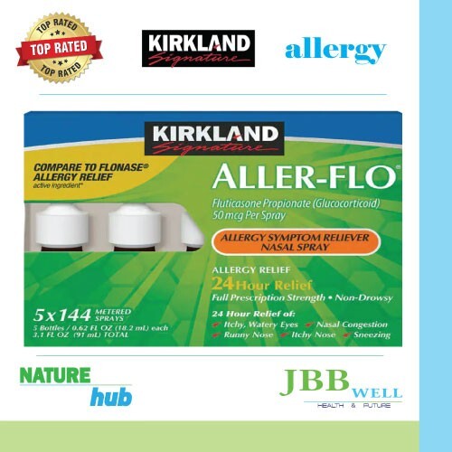 Kirkland Signature Aller-Flo 50 mcg Allergy Spray, 720 Metered Sprays ...