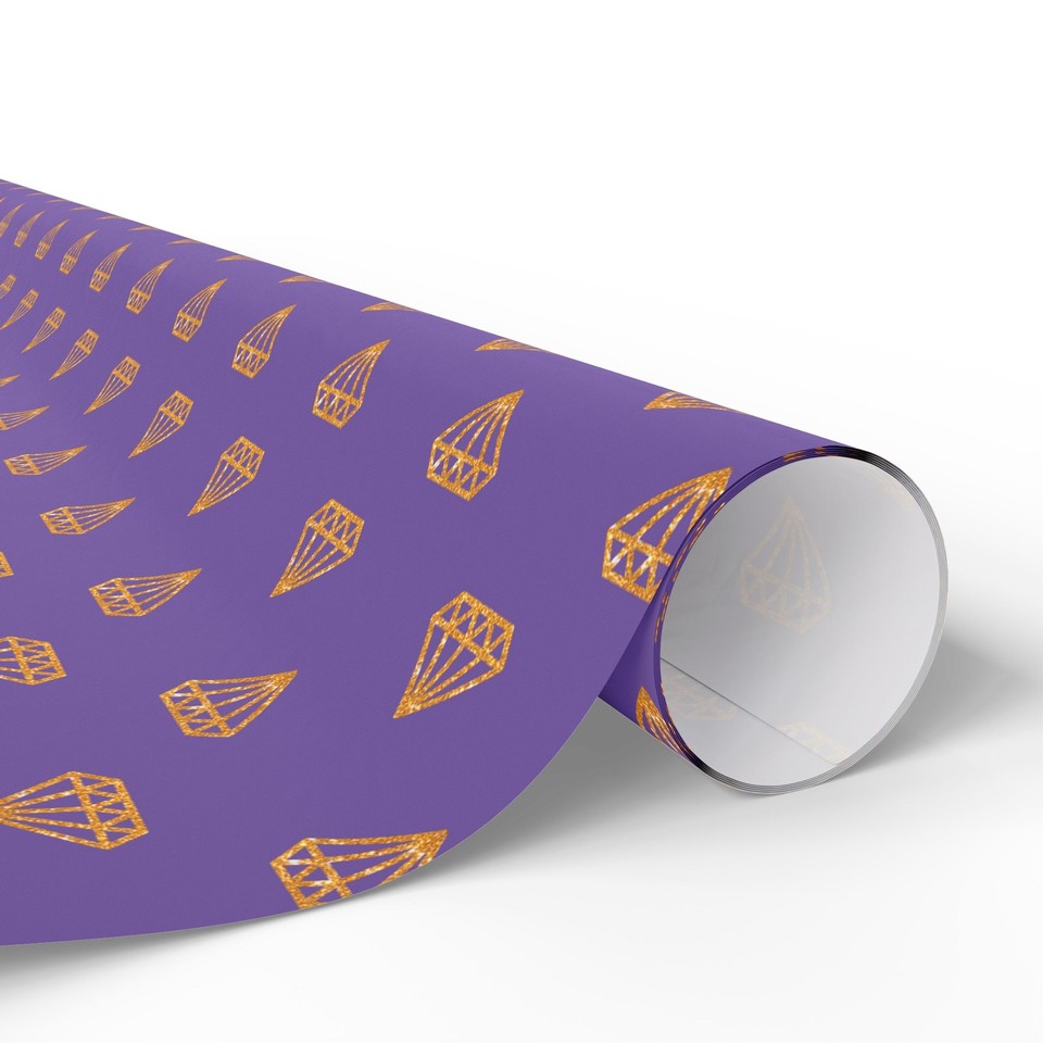 Purple With Gold Diamond Pattern Wrapping Papers | eBay