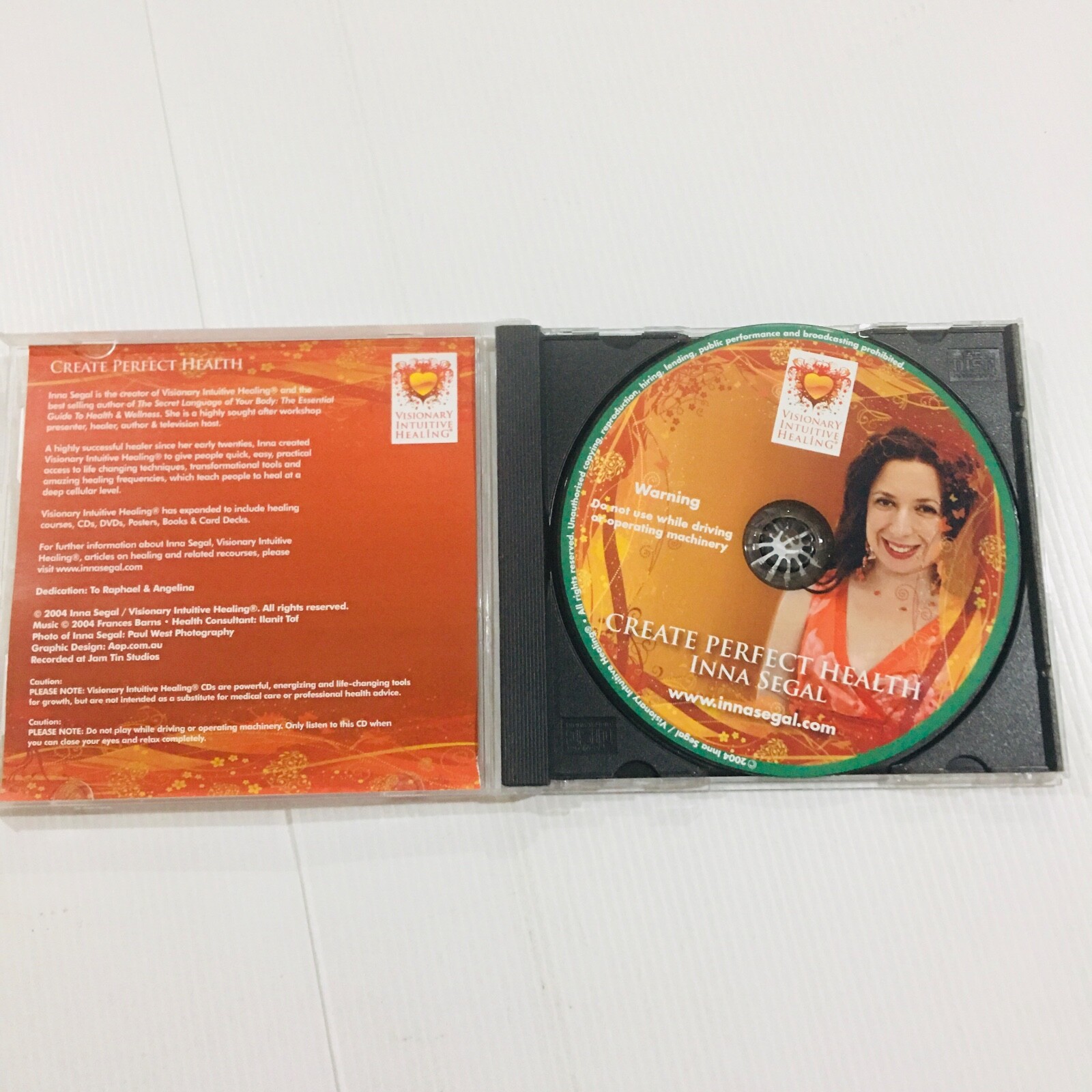 Create Perfect Health Inna Segal CD Visionary Intuitive Healing | eBay
