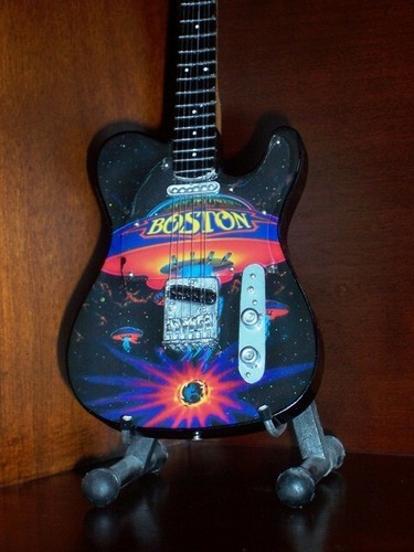 Miniature Guitar BOSTON Band Display Memorabilia FREE STAND Gift | eBay