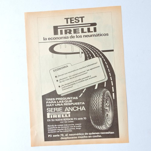 PIRELLI P3 Serie 70 / Advert Pubblicita Reklame Publicidad Publicite ...