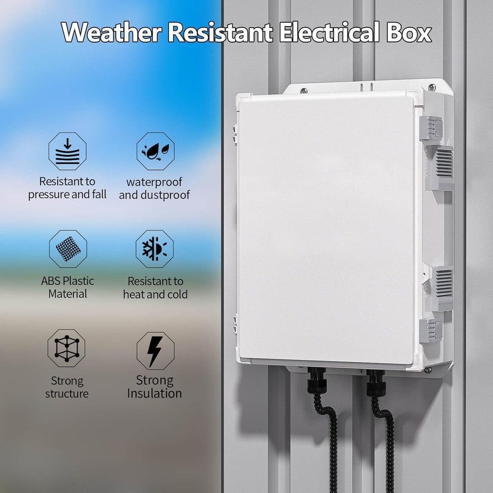 Waterproof Outdoor Junction Box with Hinged Cover - Ideal for ...