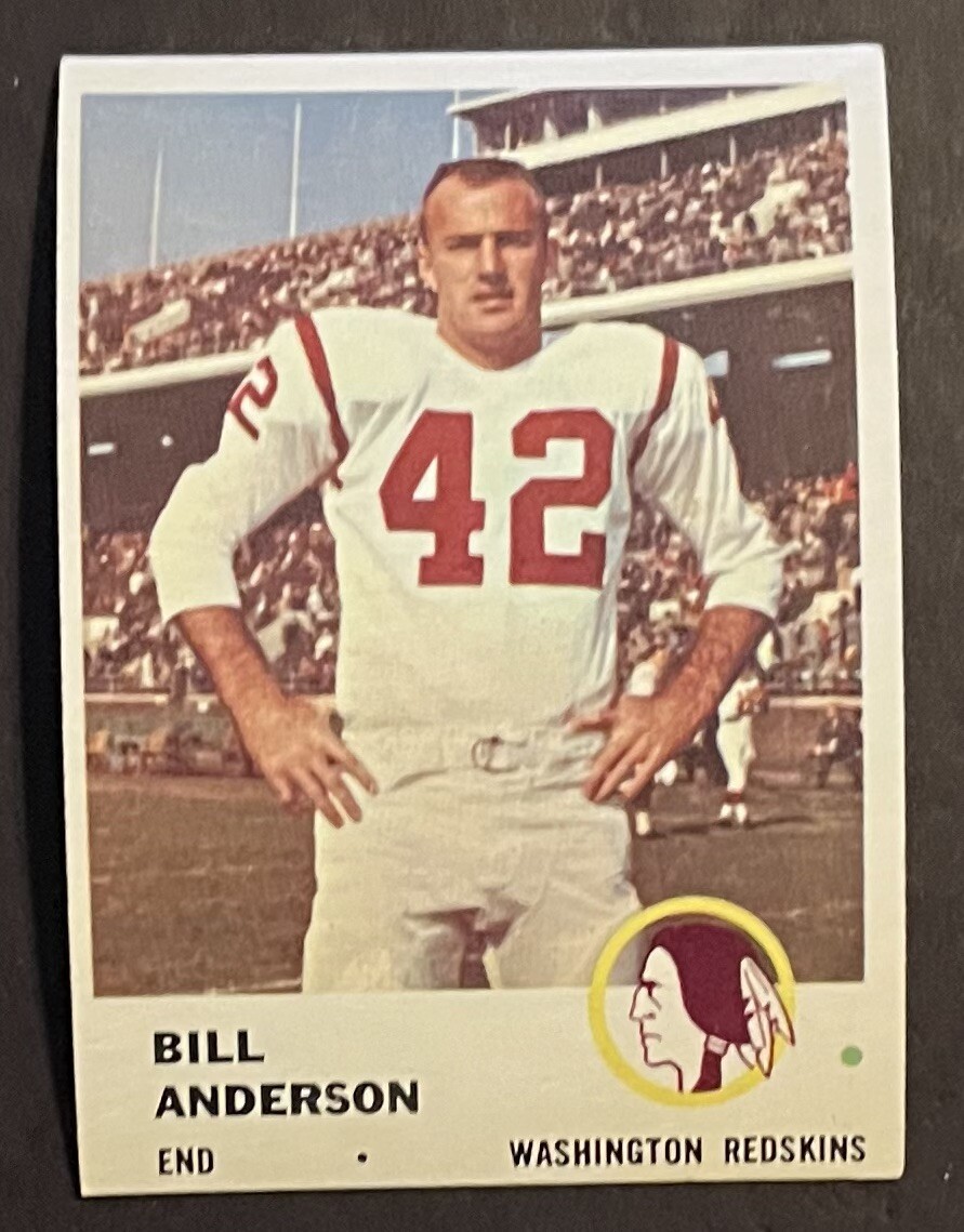 1961 FLEER #111 BILL ANDERSON WASHINGTON REDSKINS @ SOFT CORNERS 1 | eBay