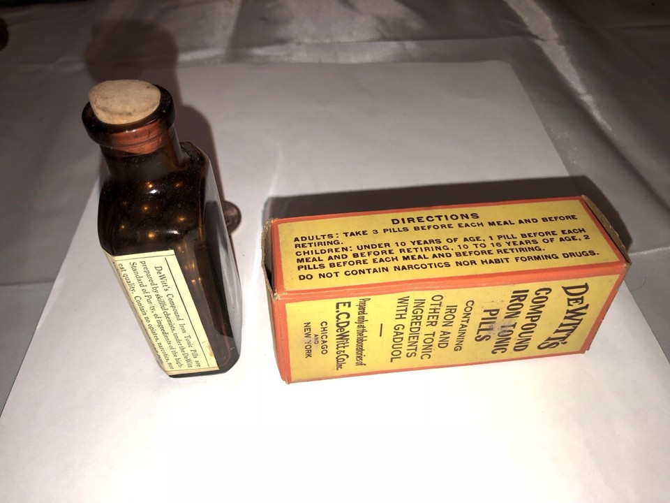 Antique Medicine Dewitt’s Compound Iron Pills | eBay
