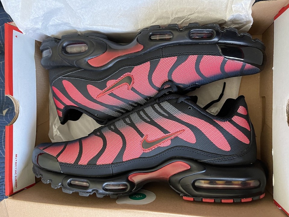 Nike Air Max Plus TN Reflective Black University Red Men's Sneakers ...