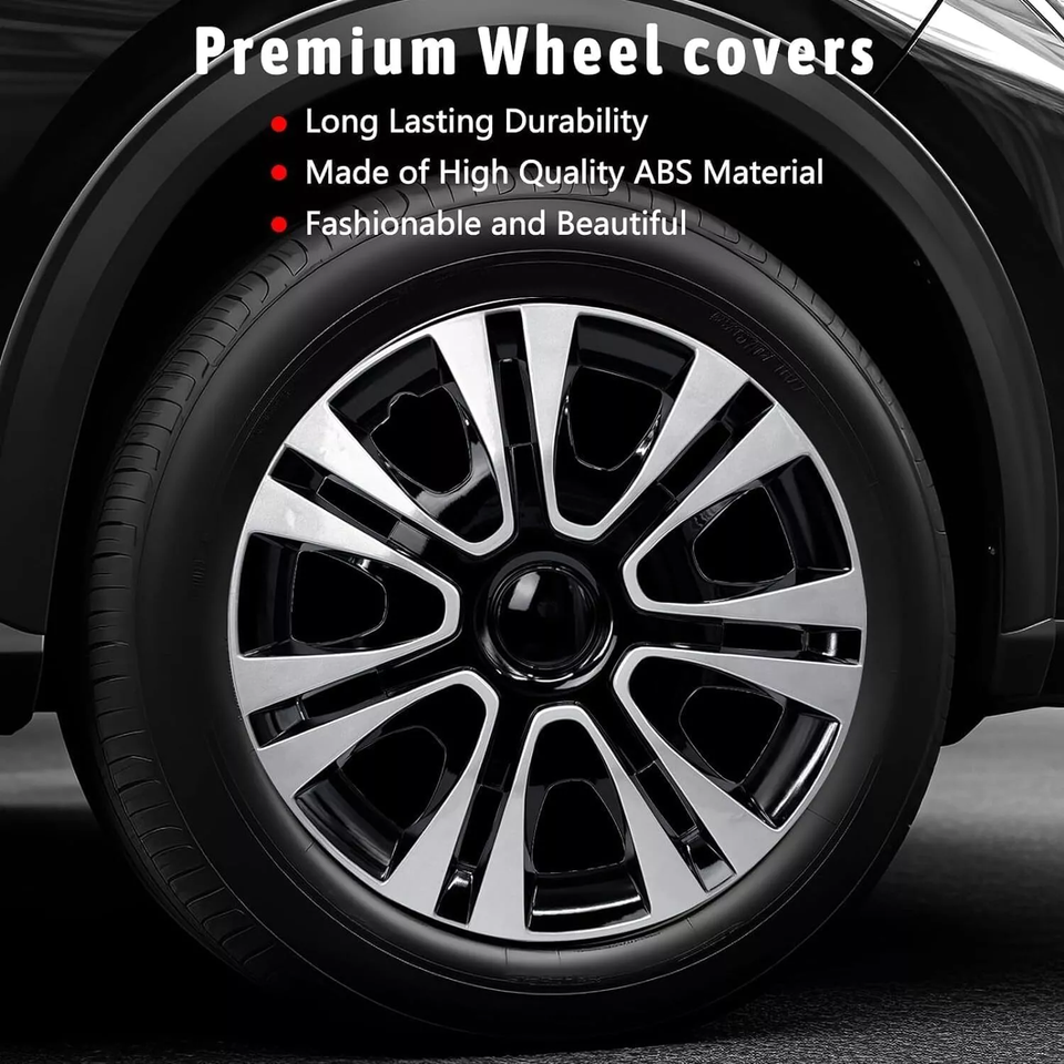 4X 15" Wheel Covers Snap On Hubcaps Full Hub Caps Fit for R15 Tire ...