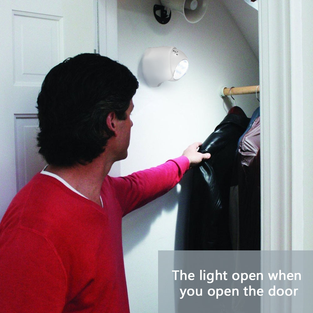 Battery Lamp LED Wall Light Power PIR Motion Sensor Outdoor Wall Light ...