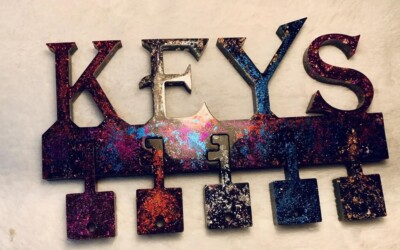 Key Hanger Sign 6 PC Wall Set Holds Five Keys No Lost Keys Anymore ...