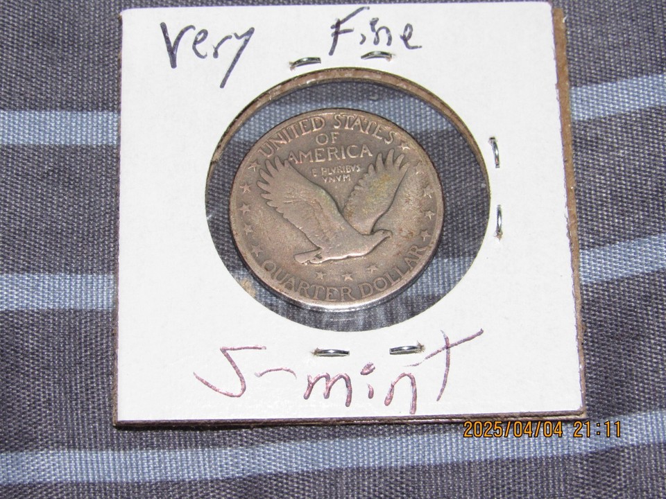 V-Fine Cond. SLQ Silver 1928 s San Francisco Mint Standing Liberty ...