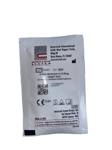Intra -lock : Ref iBA3 OBall Abutment w/O-Ring Height 3mm | eBay