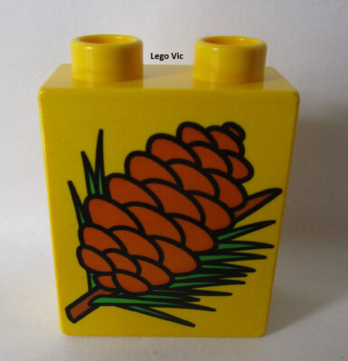 Lego 4066pb002 Duplo Brick 1x2x2 Yellow Pinecone 9129 2834 2830 MOC | eBay