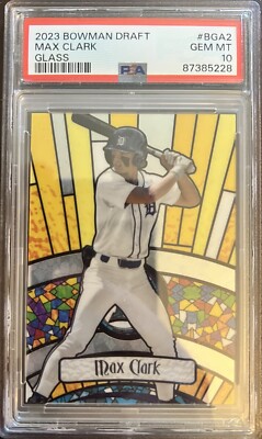 2023 Bowman Draft Max Clark Bowman Glass SP Chrome #BGA-2 PSA 10 Tigers ...