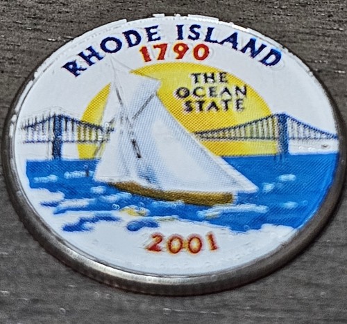 2001-D PAINTED RHODE ISLAND STATE QUARTER | eBay