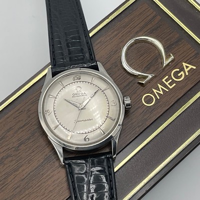 Rare 1950’s Omega Seamaster White Dial Watch ref. 2635 Cal. Ω 354 & Box ...