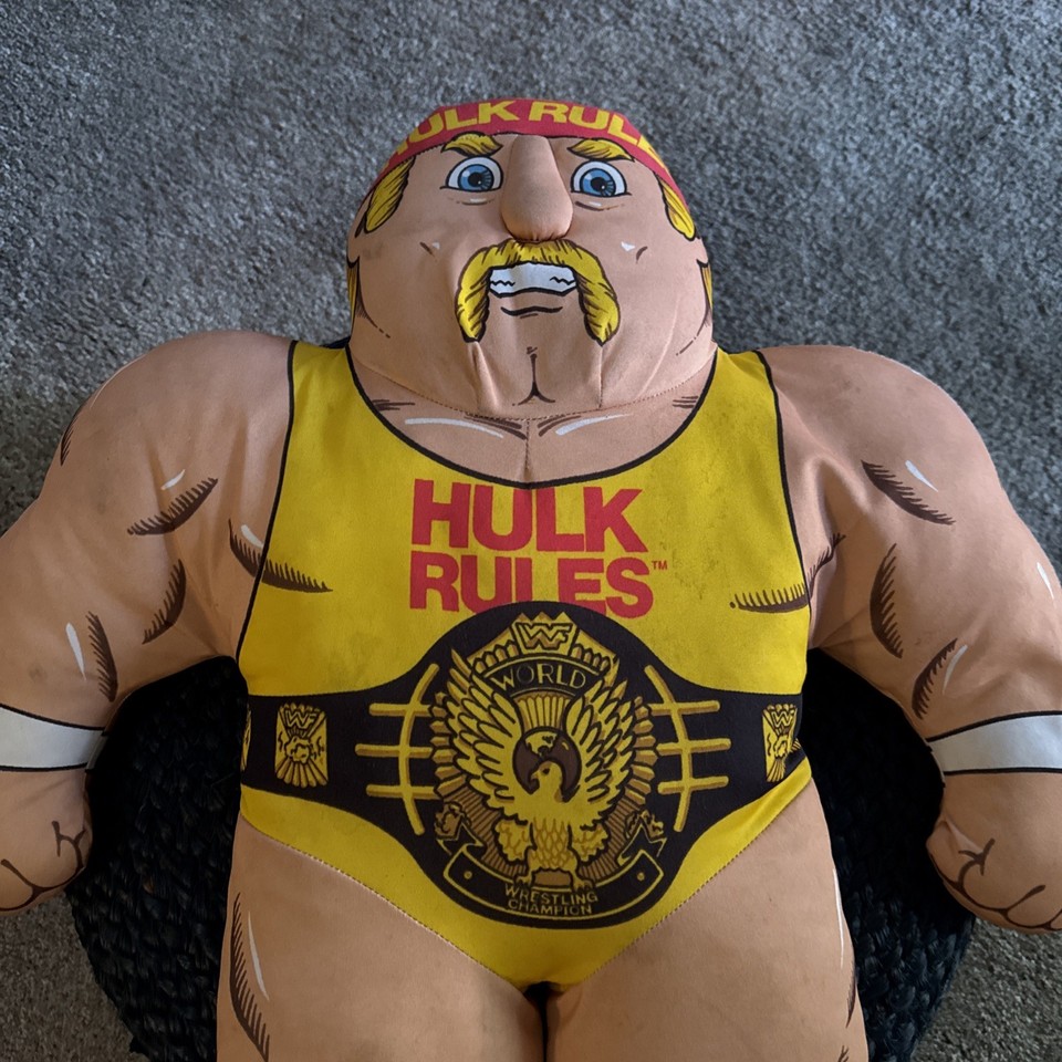 Hulk Hogan Wrestling Buddy Tonka WWF VTG 90s 1990 Plush Pillow Toy | eBay