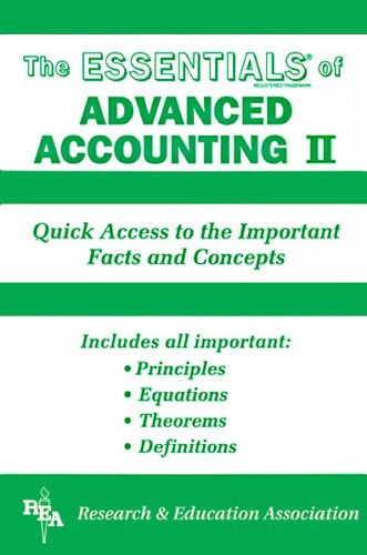 The Essentials of Advanced Accounting II (Essentials) 9780878919055 | eBay