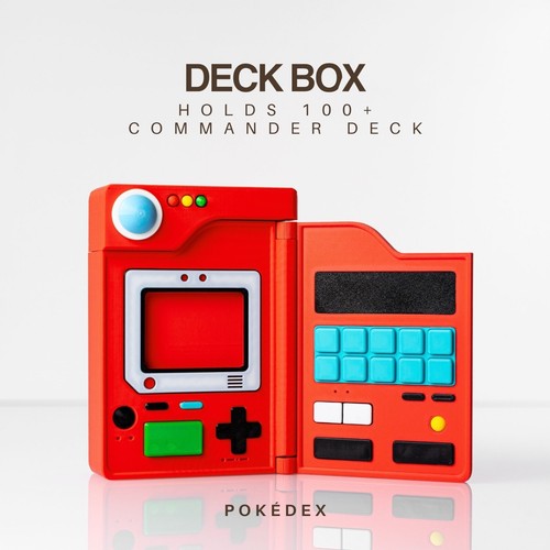Pokédex Style Deck Box: Display Window for Commander & TCG Cards | eBay