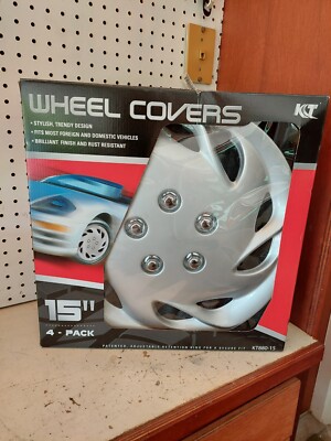 4 x NEW Pack 15 Inch SILVER Split 10 Spoke Hubcap hub cap Wheelcover KT ...