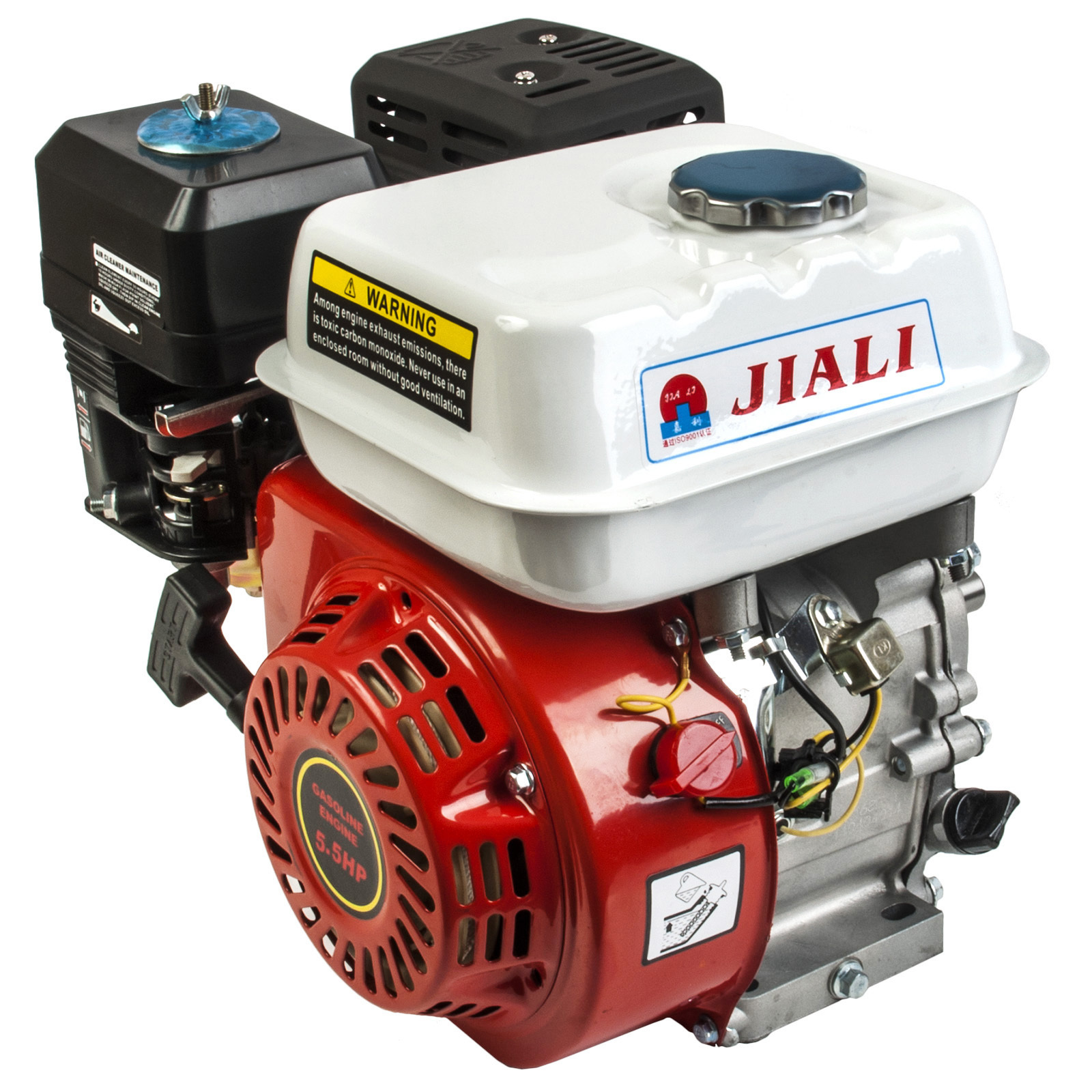 5.5HP Petrol Stationary Engine Motor 4-Stroke OHV 19mm Horizontal Shaft ...