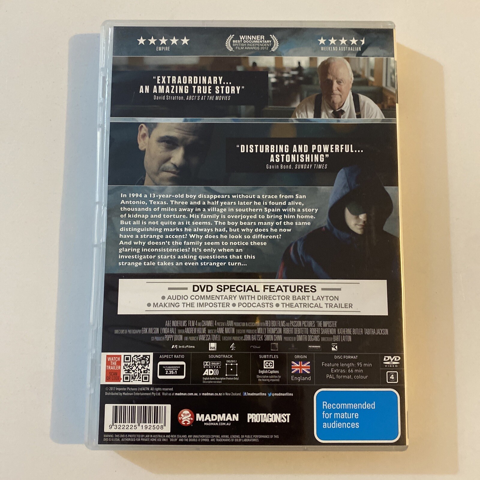 The Imposter Dvd Film Region 4 True Story Documentary Very Good ...