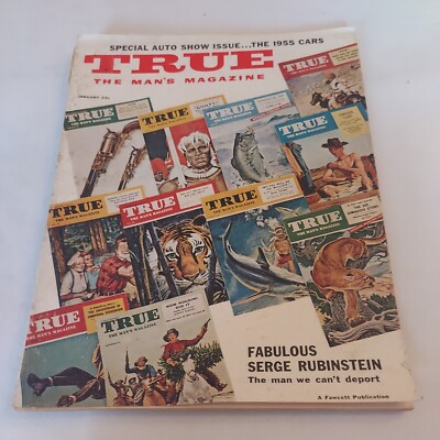 1955 January, TRUE The Man's Magazine, Fabulous Surge Rubinstein (MH418 ...