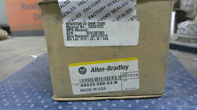 New Allen-Bradley 80025-588-02-R Resistor 20 OHM 100W | eBay