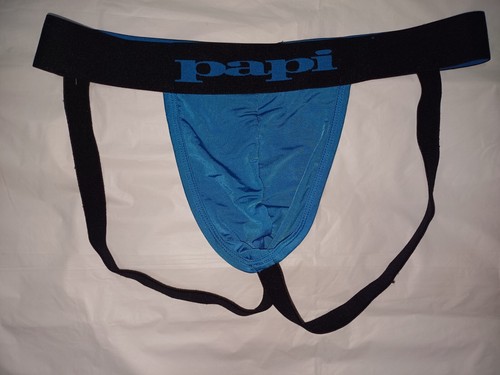 PAPI MENS UNDERWEAR JOCKSTRAPS COLOR LIGHT BLUE W BLACK BAND SIZE ...