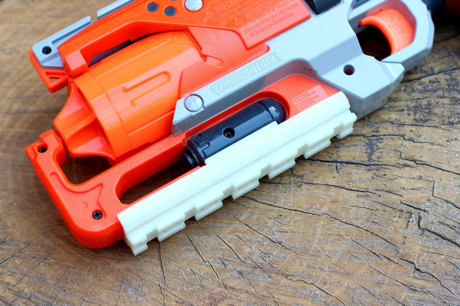 Blasters3D Bottom Nerf Tactical Rail (6-Slots) for Nerf Zombie Strike ...