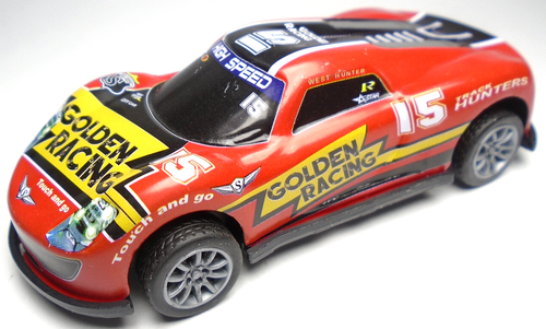 GOLDEN WHEEL GOLDEN RACING HIGH SPEED #15 RED DIECAST 3 1/8" PULLBACK ...